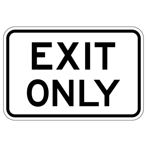 Exit Only Parking Lot Sign - 18x12 | StopSignsandMore.com