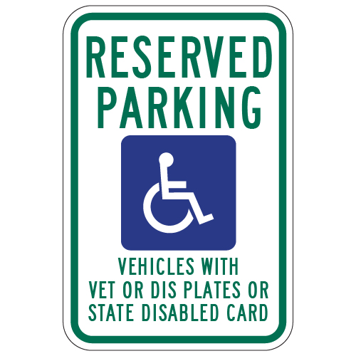 R7-8WI Wisconsin State Disabled Reserved Parking Sign - 12x18 ...