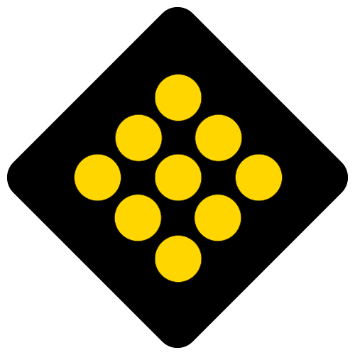 OM1-2 3M H.I.P. Reflector Warning Sign - 18x18 | StopSignsandMore.com