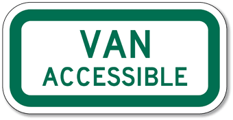 R7-8A Van Accessible Parking Sign - 12x6 | StopSignsandMore.com