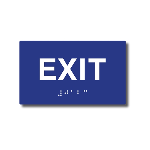 ADA Compliant Exit Sign with Tactile Text and Grade 2 Braille - 5x3 ...
