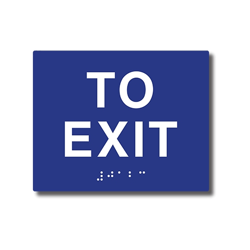 ADA Compliant To Exit Sign with Tactile Text and Grade 2 Braille- 5x4 ...