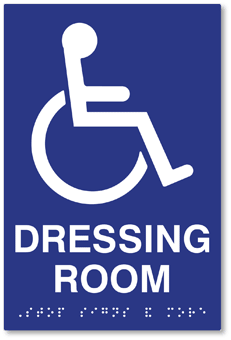 ADA Compliant Dressing Room Sign with Access Symbol - 6x9 ...